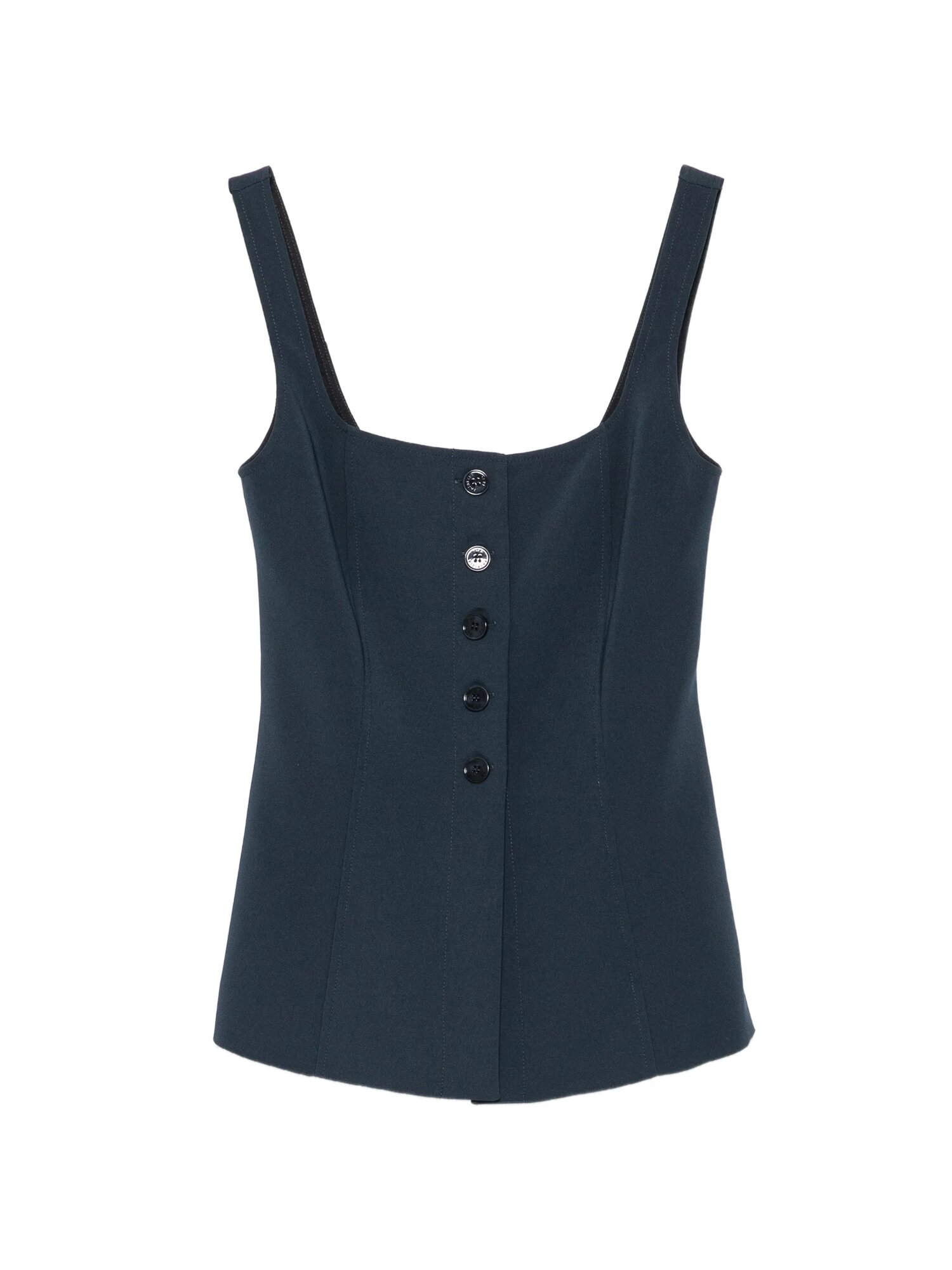 Топ Button-up stretch-crêpe top