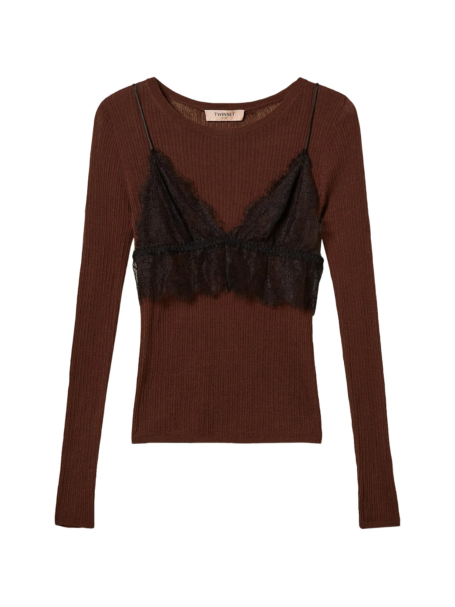 Топ Silk-blend jumper with top