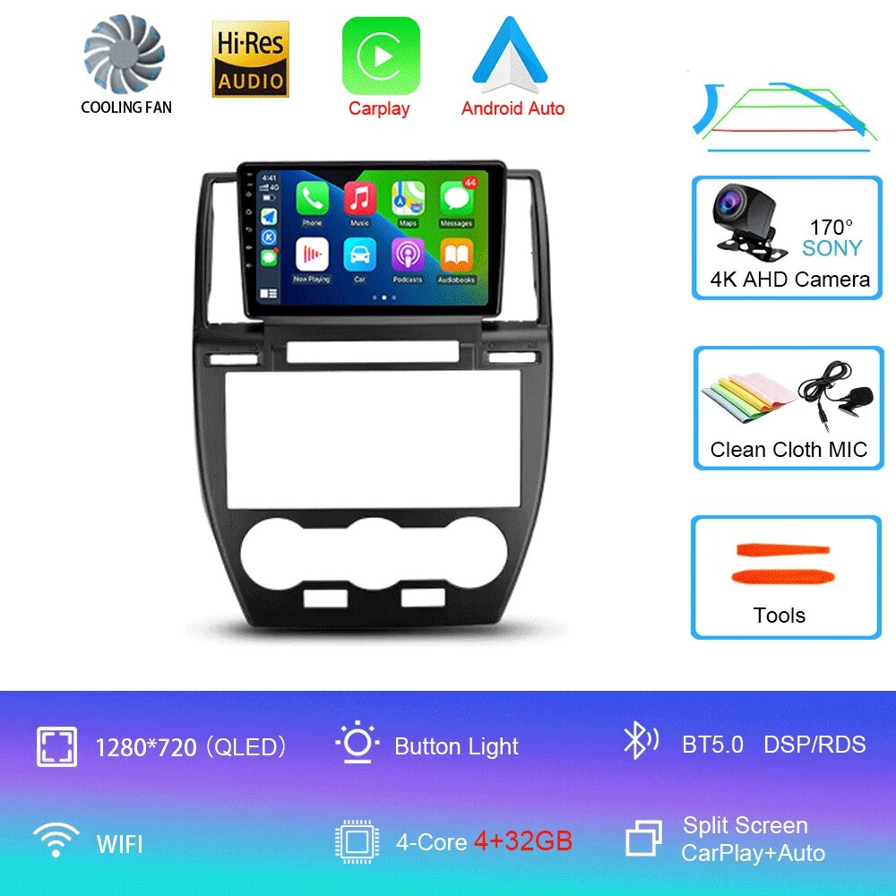 Android 15 Carplay Auto для Land Rover Freelander 2, 4G 32G AHD
