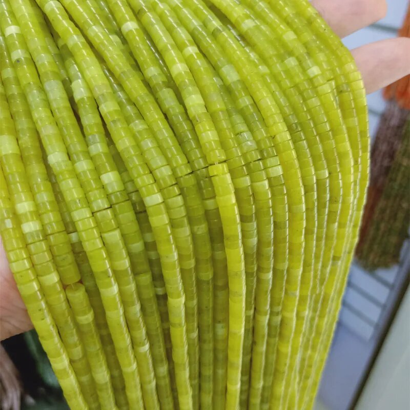 Белые бирюзовые бусины Heishi REMOHS Lemon Jade