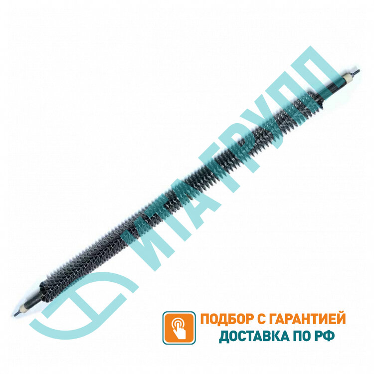 ТЭН 2000W, черн, L600мм, оребренный, подвижный воздух, тэнр 60А 13/2,0о 220 ф1, 06.201