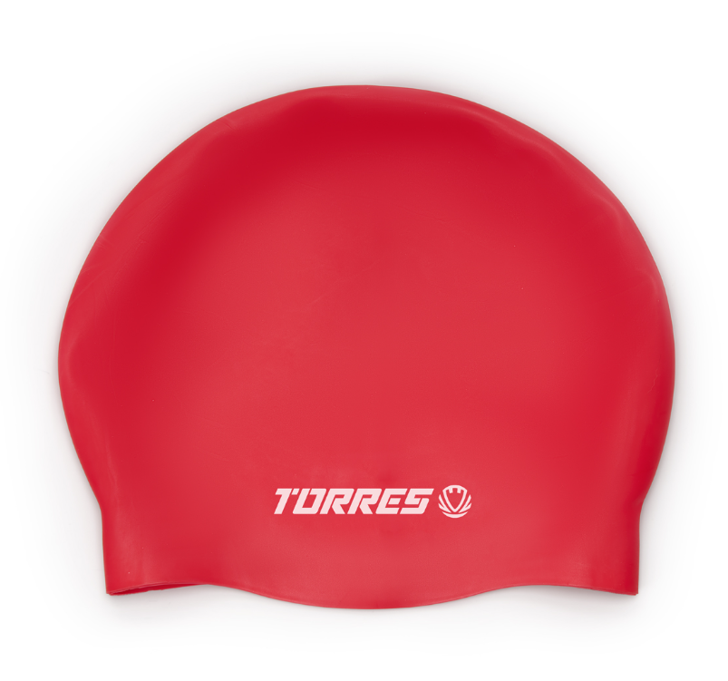 Шапочка для плав. TORRES, SW-12507RD, красный, силикон