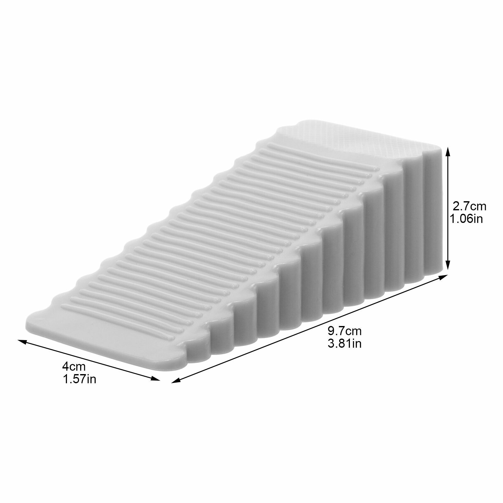 Держатель Двери Из Силикона 2 Штуки Белый Размер 9.70X4.00X2.70Cm