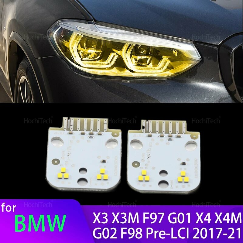Адаптивные Светодиодные Фары CSL DRL Angel Eye С Желтыми LED-панелями Для BMW X3 X3M F97 G01 X4 X4M G02 F98 2017-2021