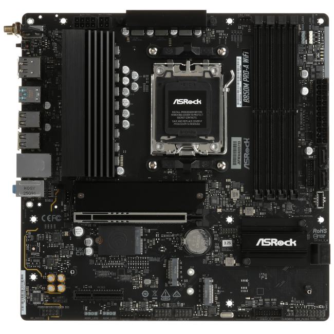 ASRock B850M PRO-A WIFI (RTL) AM5 B850 PCI-E HDMI+DP 2.5GbLAN+WiFi+BT SATA MicroATX 4DDR5