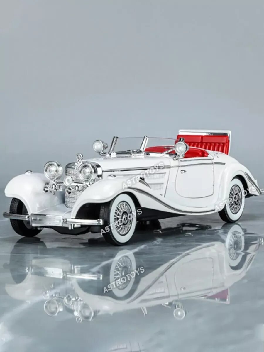 Машинка ретро mercedes benz 500k roadster