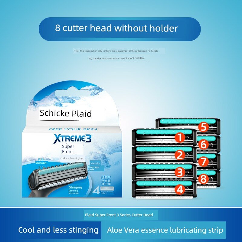 8 оригинальных заменяемых лезвий для бритвы Schick Super Edge с антицарапающим покрытием