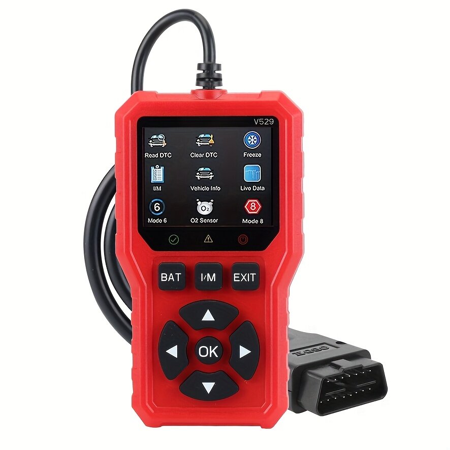 Универсальный диагностический сканер OBD II CAN для проверки кодов неисправностей двигателя автомобиля с 1996 года, красный