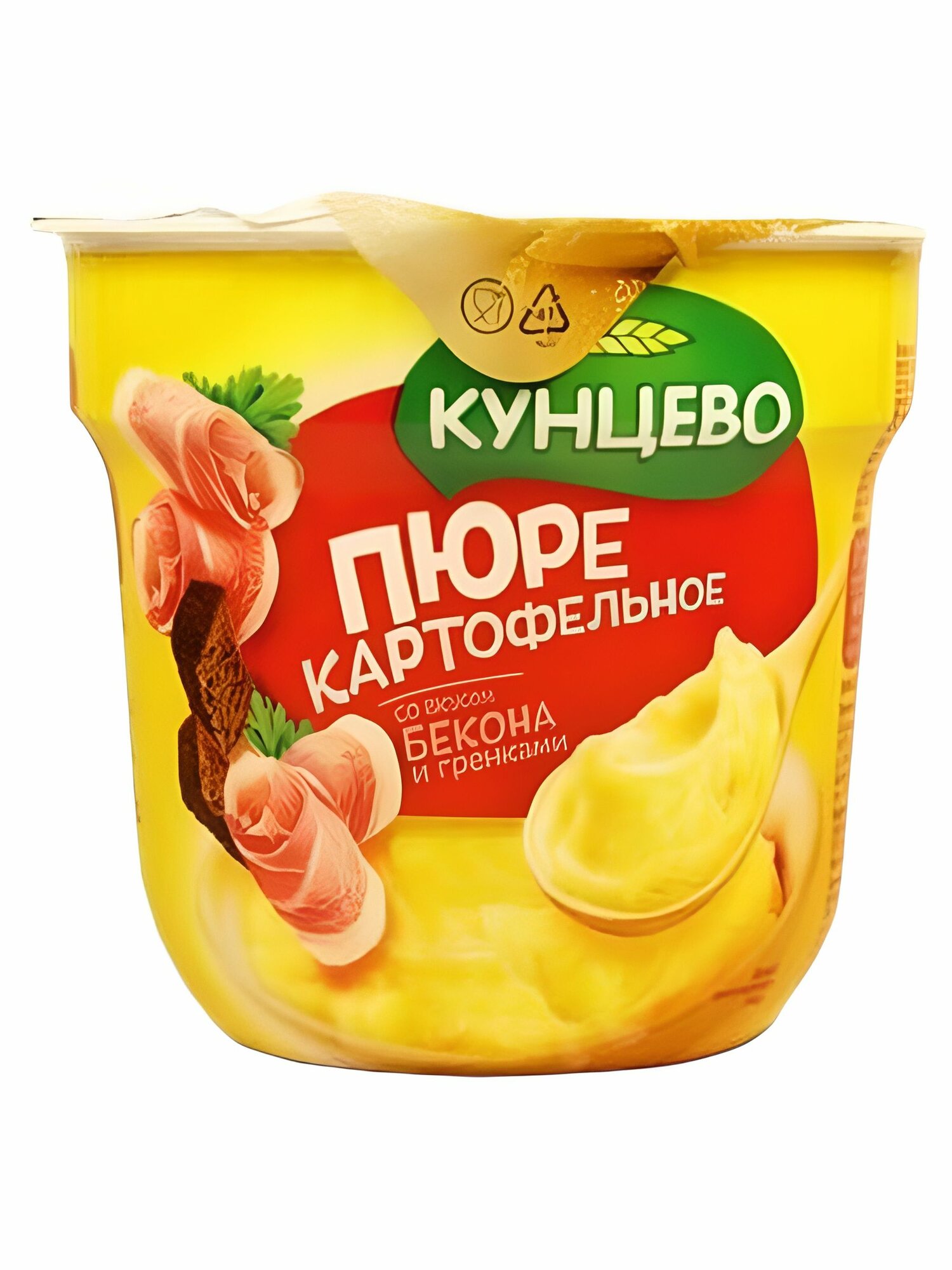 Картофельное пюре Кунцево с беконом и гренками, стакан, 40 гр.