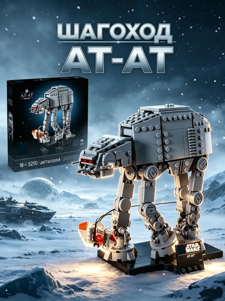 Конструктор Звездные войны аппарат AT-AT, 525 деталей, Совместим с Star Wars 75440