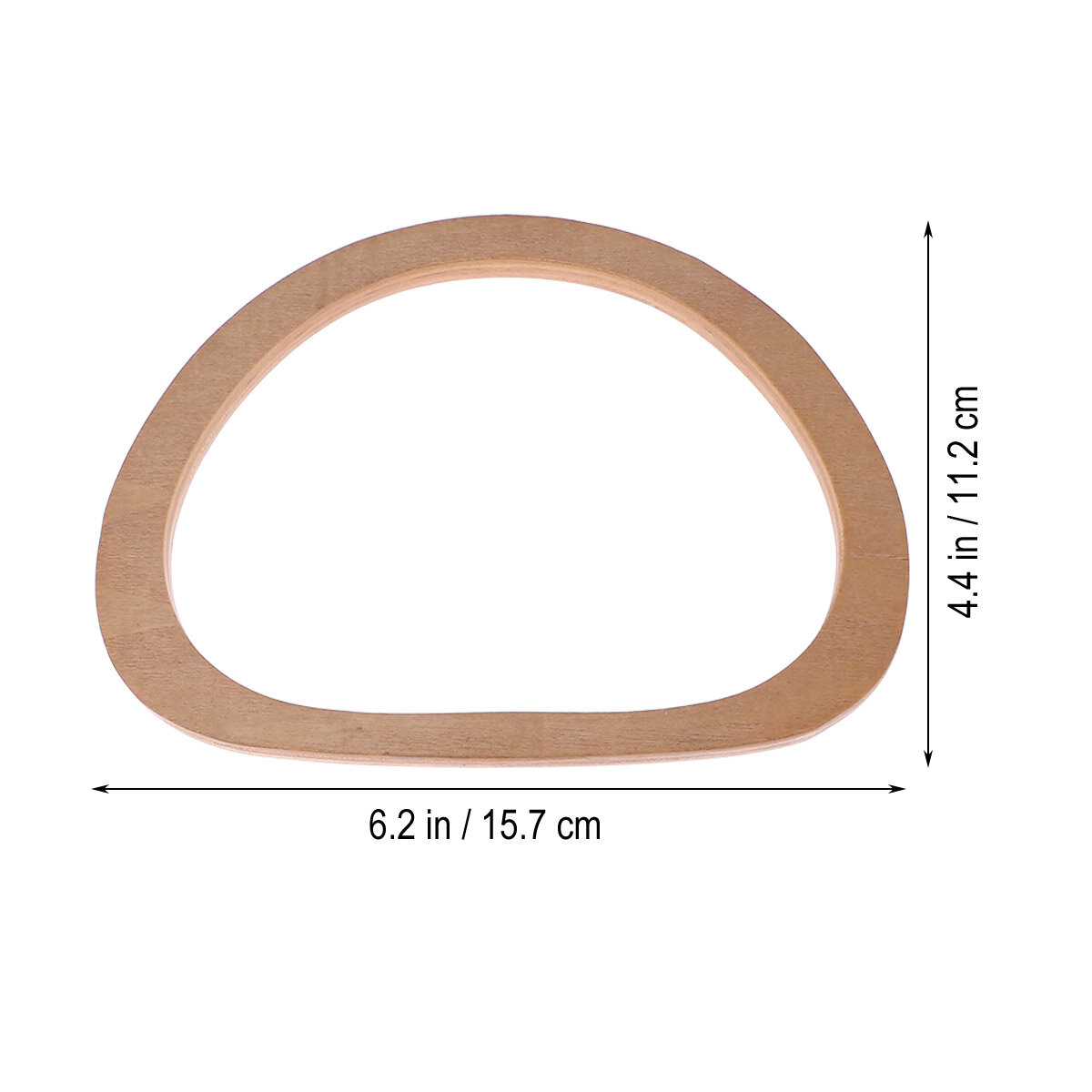 2 Штуки Деревянные Овальные Ручки Для Сумок Размер 15.50X11.00X0.80CM