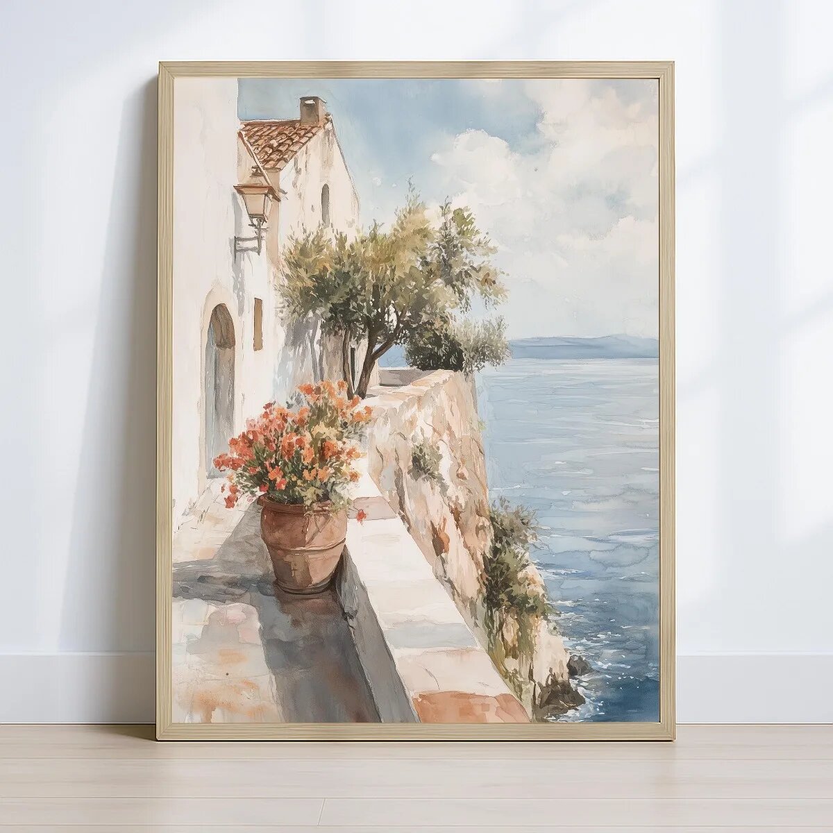 Средиземноморский пейзаж на холсте, 20x30 см, VA190-C