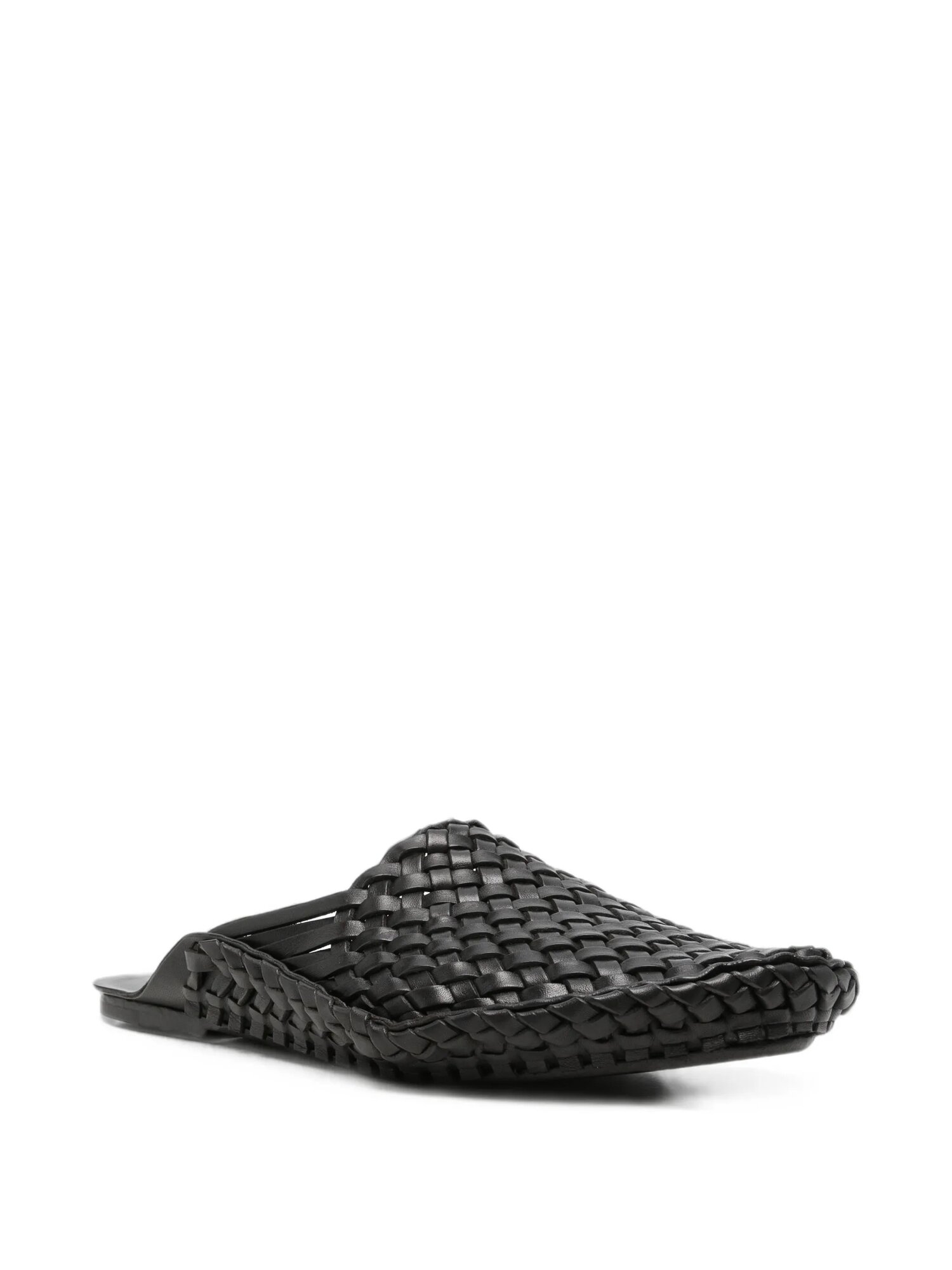 Мюли THE ROW Woven leather mules, размер 45, черный — фото 1