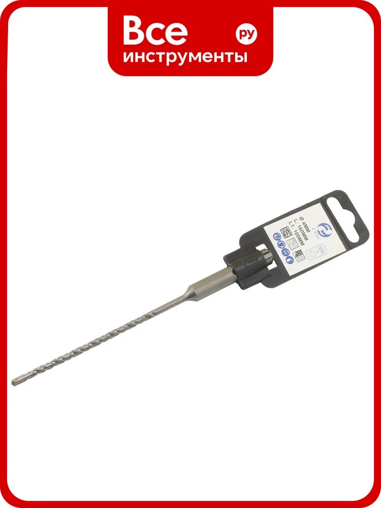 Бур CNIC d 4х100х160 тв. сплав SDS-PLUS, усиленная спираль 75841