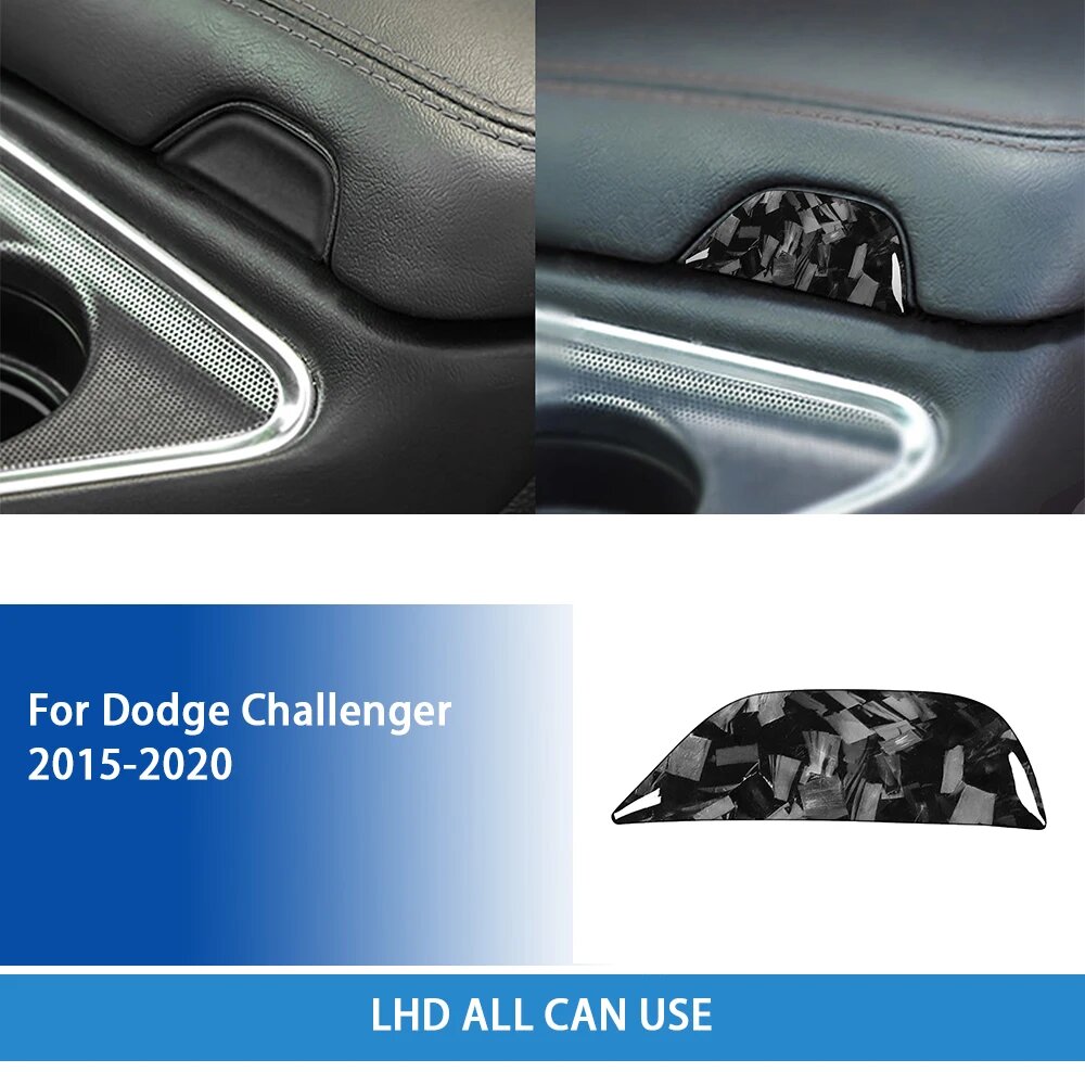 Для Dodge Challenger 2015-2020: Аксессуары для авто, накладка на кнопку управления Forged Carbon