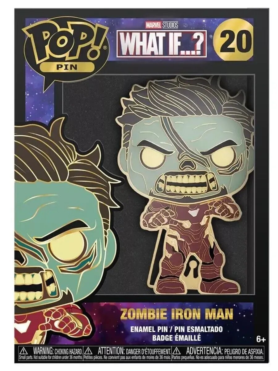 Funko POP Pin Zombie Iron Man Glow in The Dark No 20