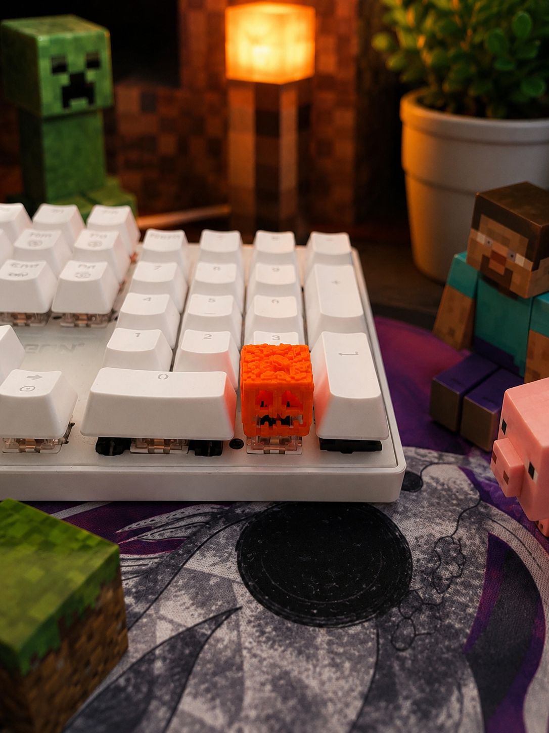Кейкап тыква из Minecraft Игровой кейкап для Механической клавиатуры — фото 1