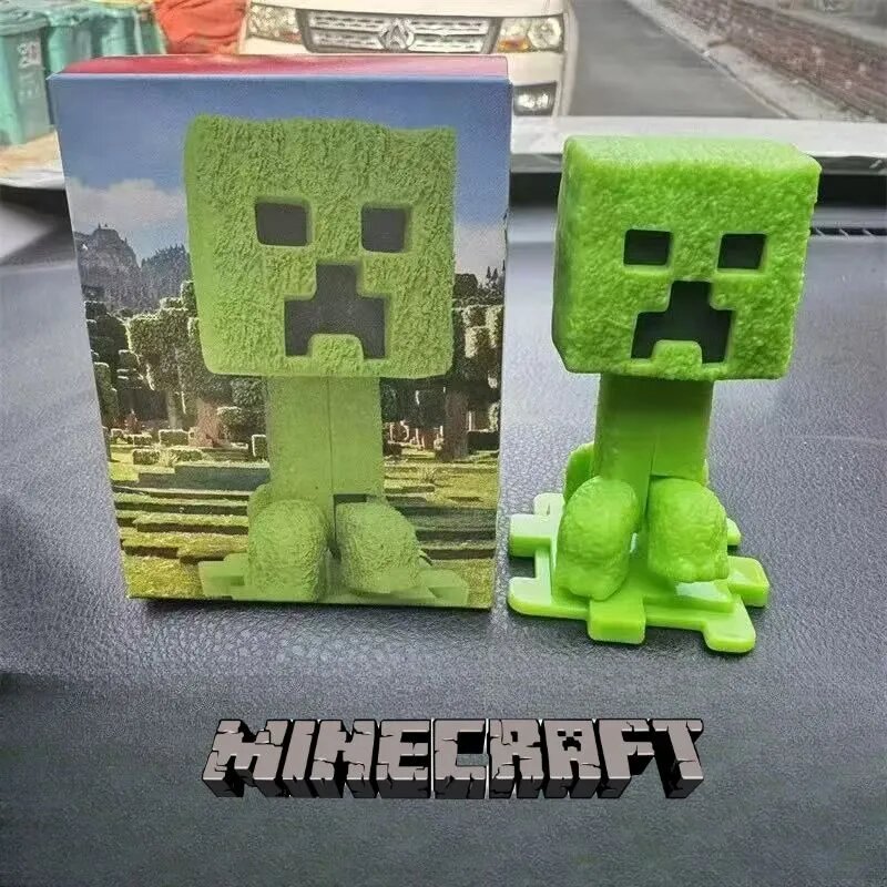 Игрушка Minecraft Крипер (Creeper) McDonald's, зеленая, пластик, фигурка по мотивам видеоигр