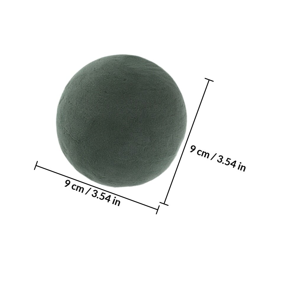 2 Шт Сфера Для Цветов Зеленый Пенопласт Для Композиций 9.00X9.00X9.00Cm