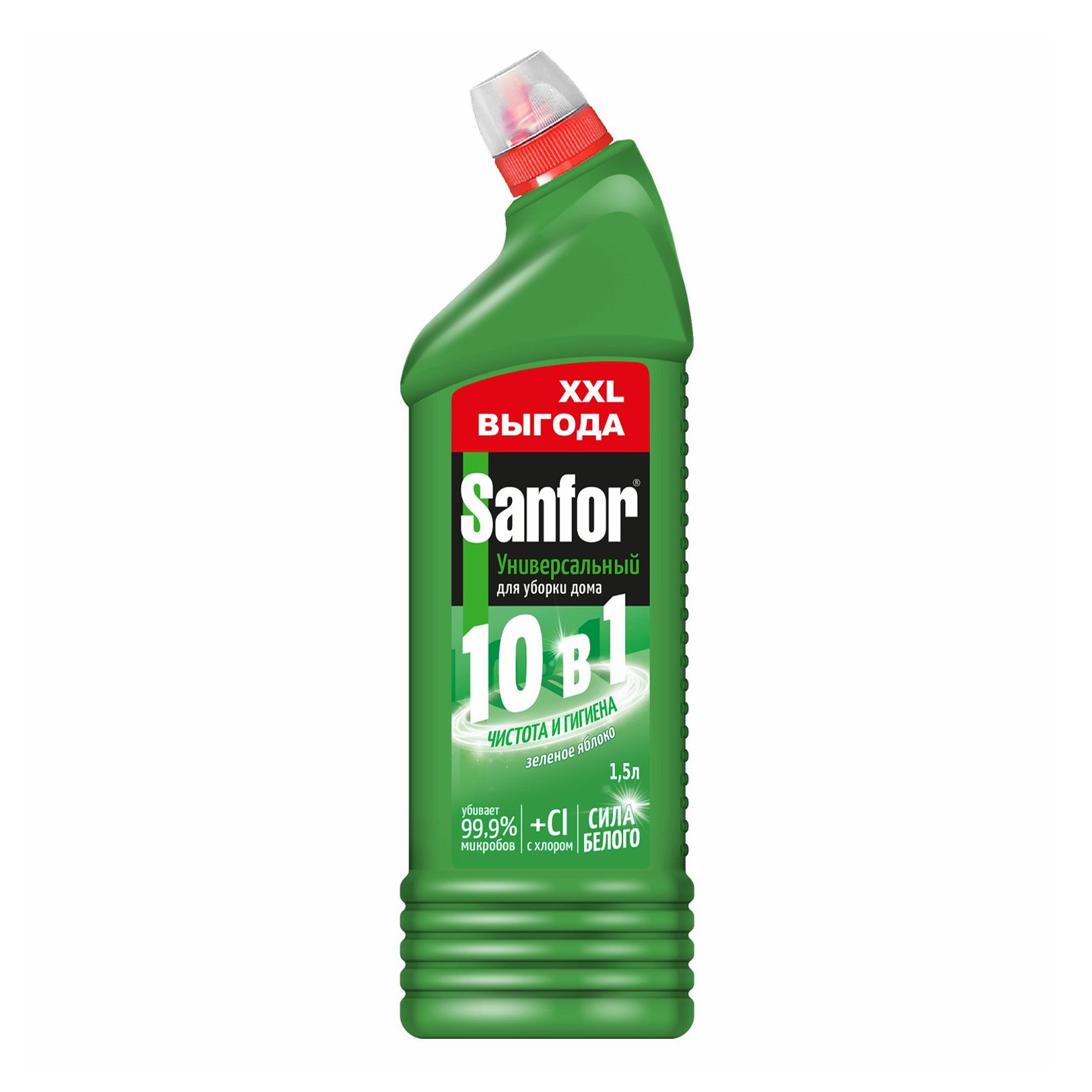 Гель Sanfor Universal 10 в 1 Зеленое яблоко универсальный 1,5 л