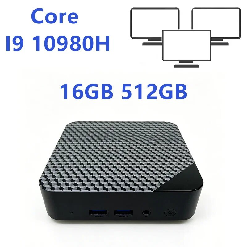 Мини-ПК Intel Core i9-10980HK 32ГБ+2ТБ WiFi6 Bluetooth 4К Черный, 16GB 512GB