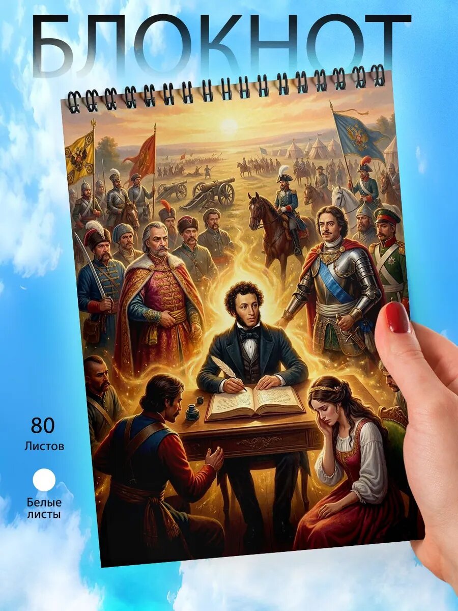 Блокнот А6 - Пушкин и герои его произведений