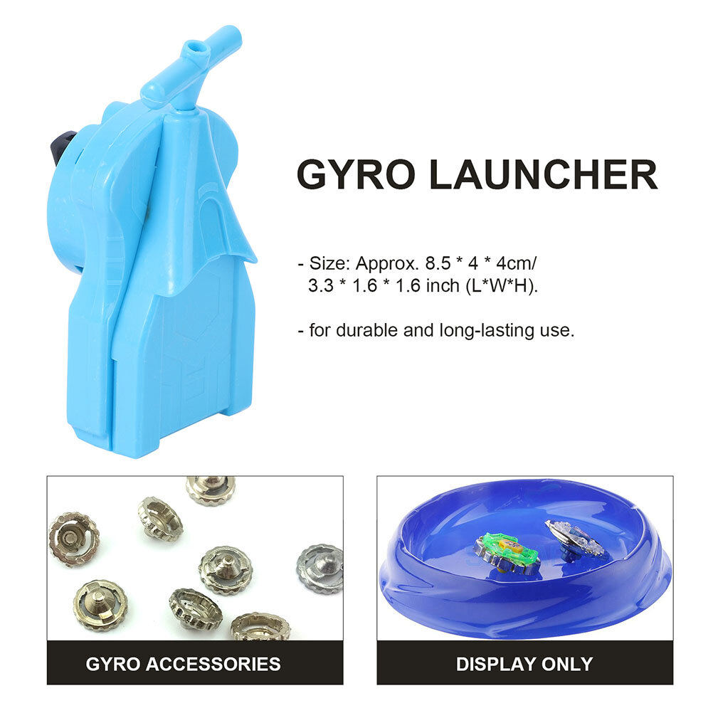 2 шт Игрушка Гироскопический Запускатель Сupply Gyro Burst Размер 8 5X4CM Синий