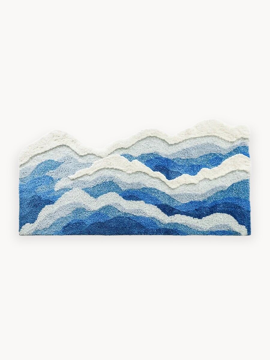 LAKEA пушистый ковролин для дома OCEAN, Синий, 80X50 CM