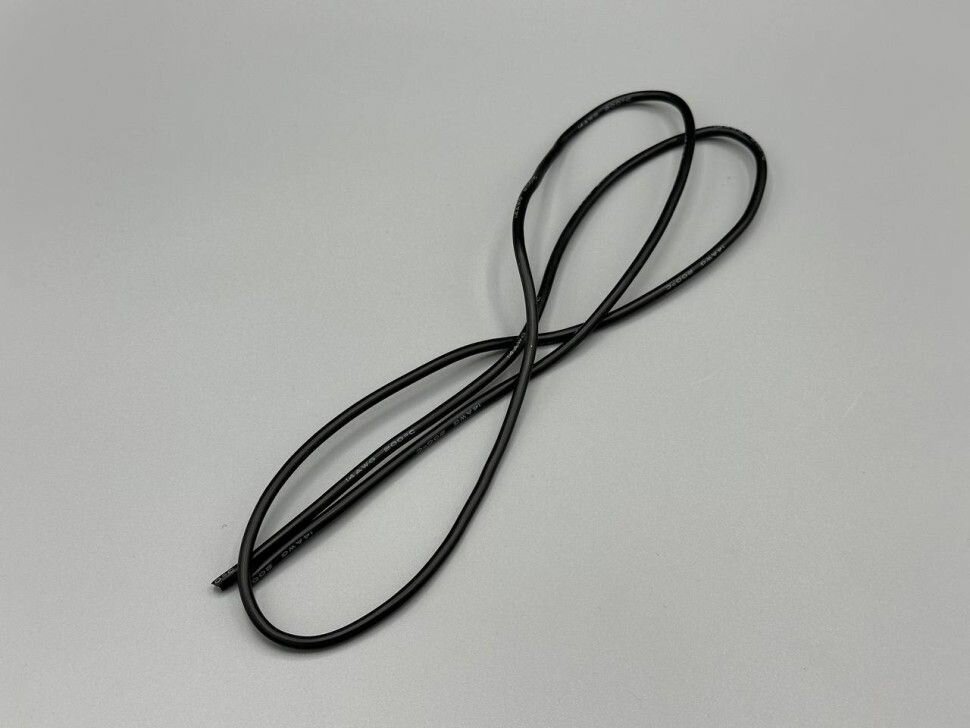 AB retail 00443 силиконовый провод 14AWG, черный, 1 м