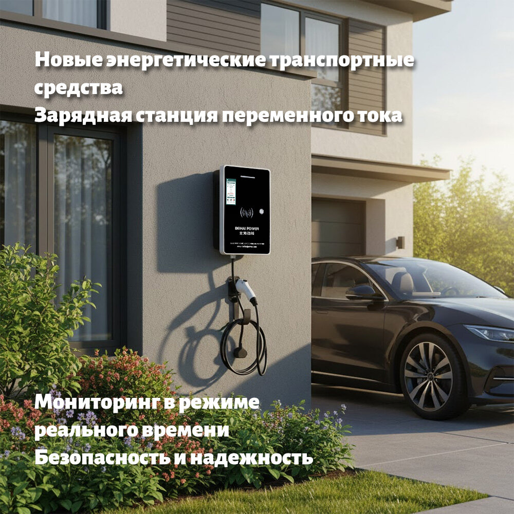 Интеллектуальная зарядная установка AC 380V EV Smart мощностью 21 кВт с одним пистолетом для настенного монтажа