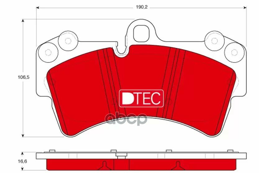 Колодки торм. пер. DTEC COTEC VW Touareg (7LA) 10/02-> PORSCHE Cayenne (955) 09/02-> AUDI Q7 (4L) 3.0-6.0 03.06-> TRW арт. G.