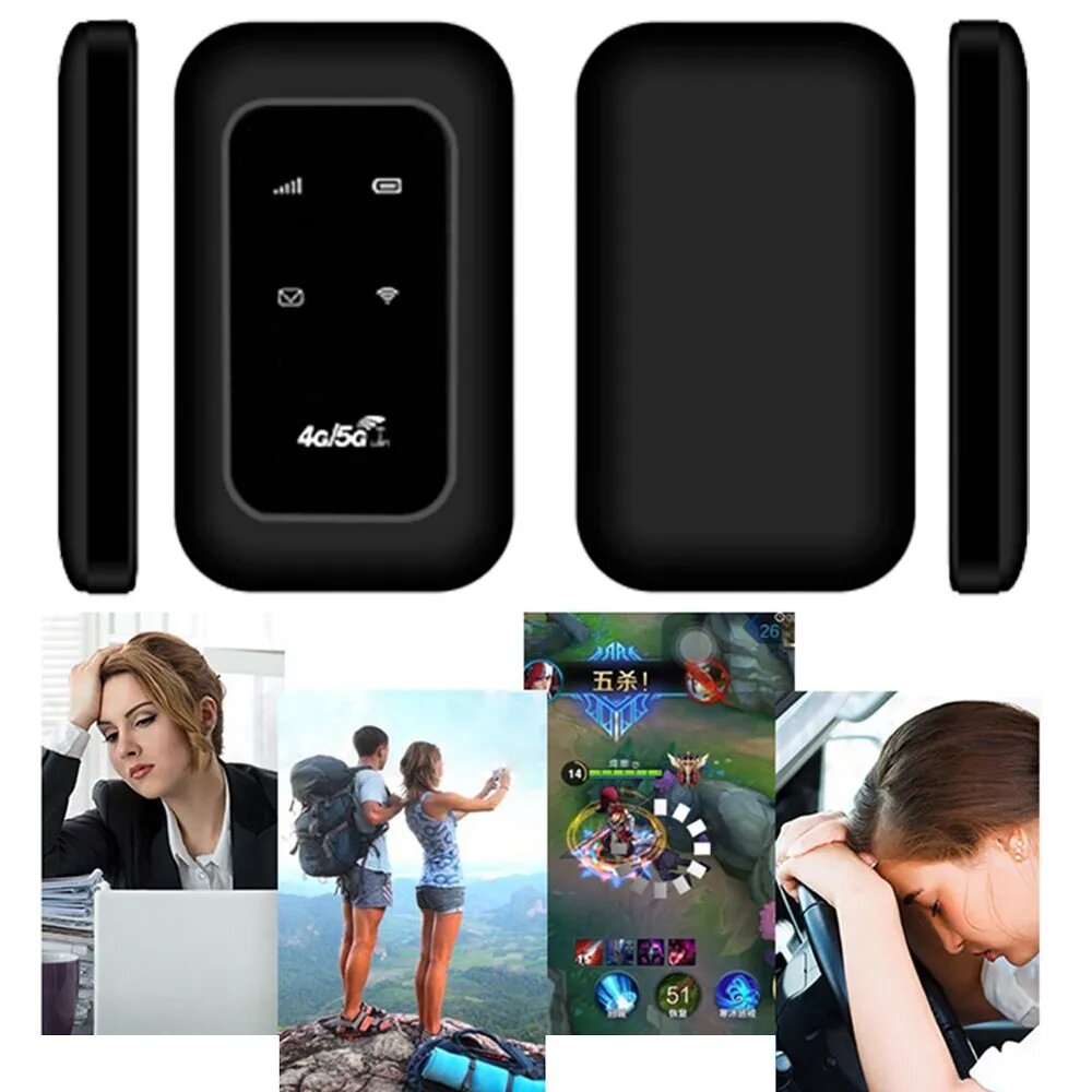 4G-маршрутизатор MF800 чёрный с аккумулятором 2100 мА ч и разъёмом USB Type-C