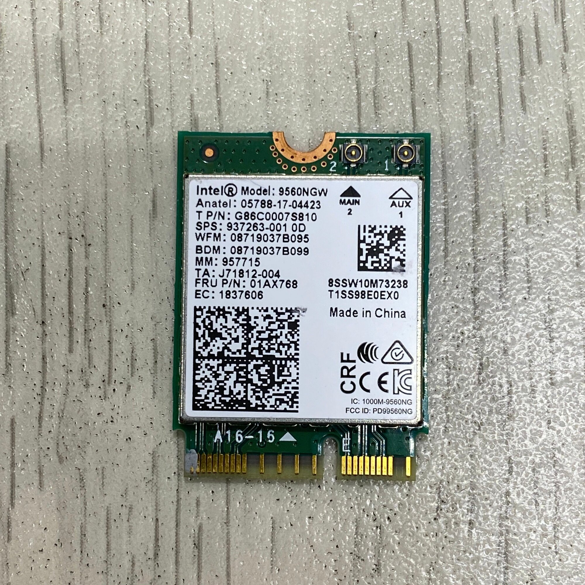 Модуль Wi-Fi Intel 9560NGW для Lenovo Legion Y7000P