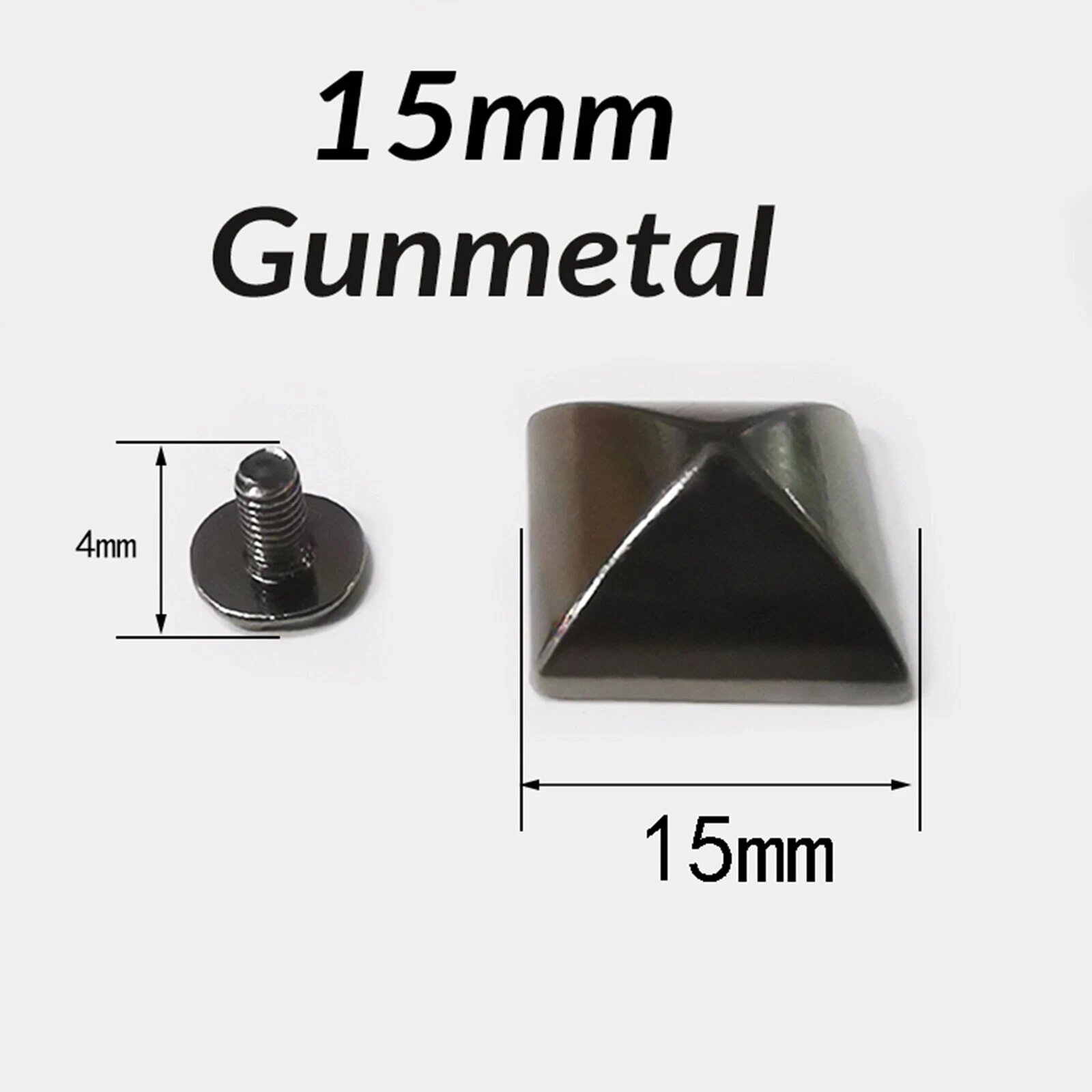 Заклепки для одежды цинковый сплав 10 мм 15 мм Серый, 10Set, 15mm Gunmetal
