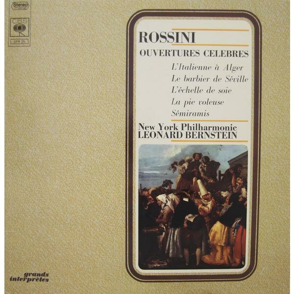 Винтажная виниловая пластинка ROSSINI - OUVERTURES CELEBRES (LEONARD BERNSTEIN)