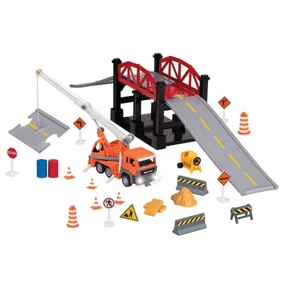 Набор мини-моделей моста с звуковыми эффектами, масштаб 1:60, игровой набор для мальчиков, 5 предметов