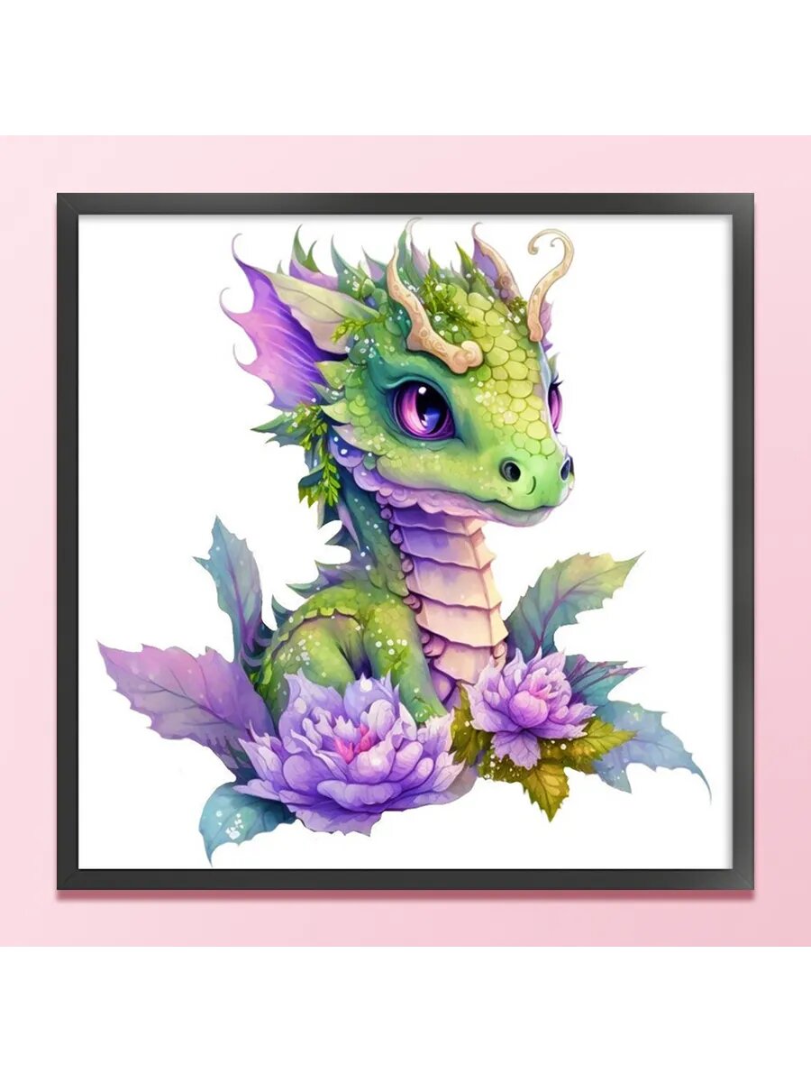 Крестом вышивка нитками хлопок 18CT Pteranodon 20x20 см