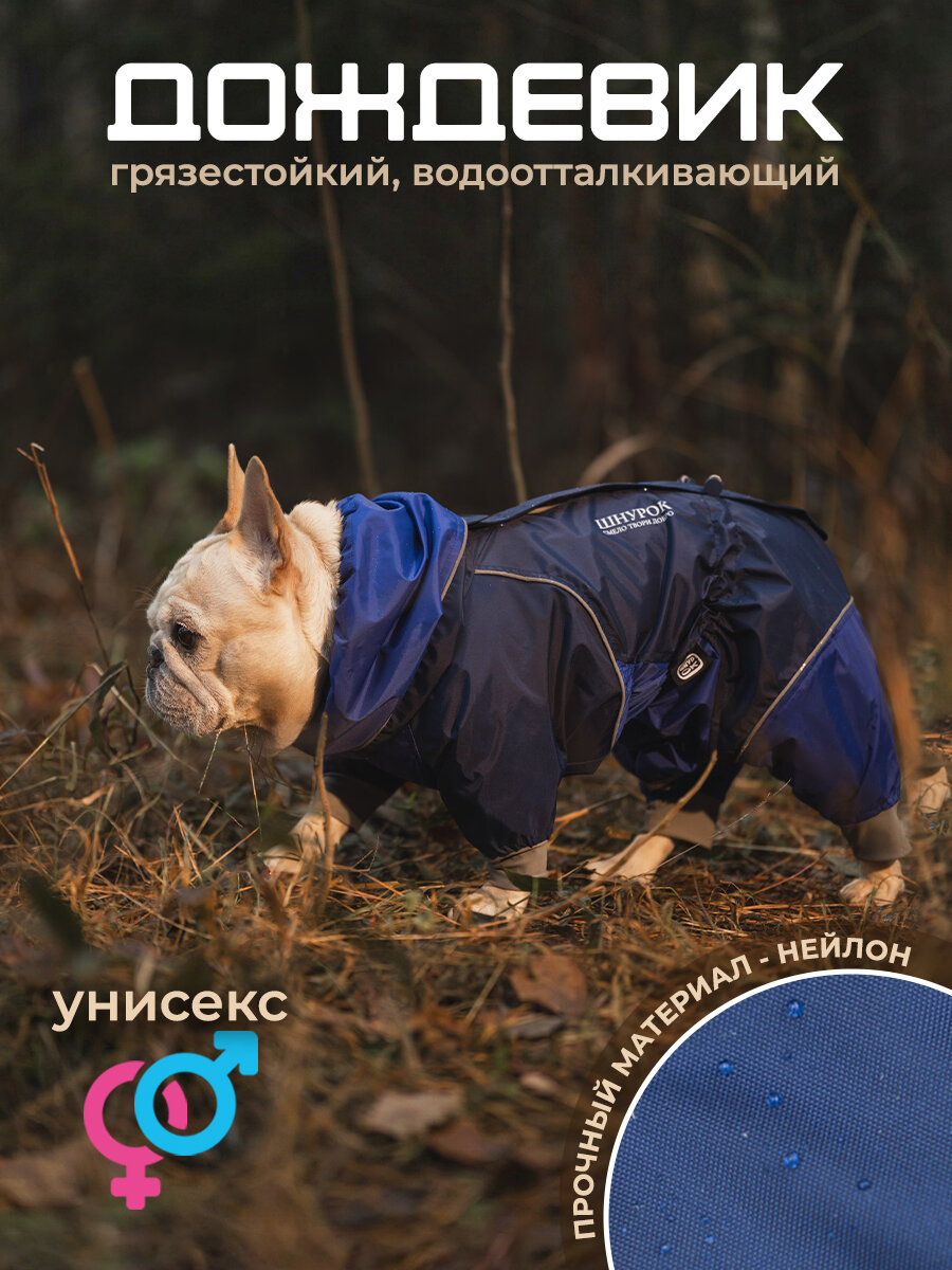 Дождевик для собак (французских бульдогов)
