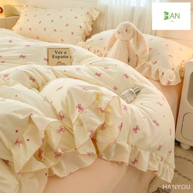 Эксклюзивный комплект постельного белья Princess Style из хлопка, 4 предмета, размер 200x230 см