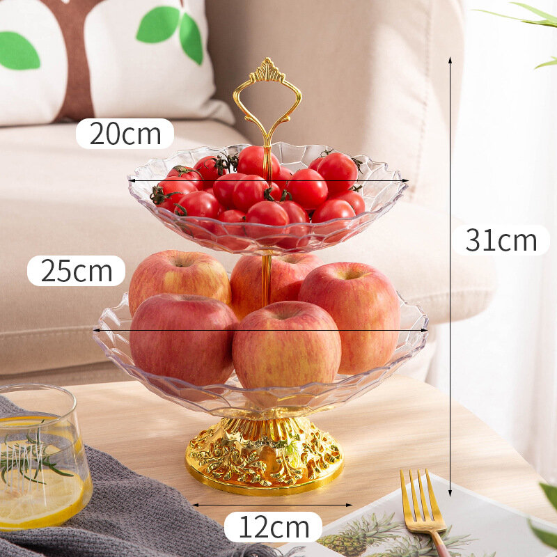 Многоярусная подставка в европейском стиле для гостиной, подставка для фруктов, современная и стильная тарелка для сухофруктов, фруктовница, корзина для фруктов.