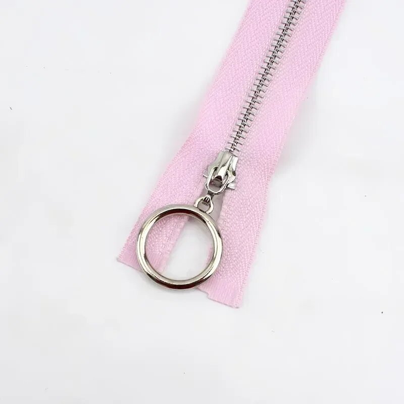 Комплект металлических молний Meetee 5 шт. Розовый, ZA085-Pink, CloseEnd-No3-25cm