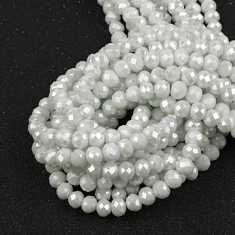 Хрустальные бусины Linsoir Beads 3 4 6 8 мм 8mm approx 70pcs, Porcelain White AB