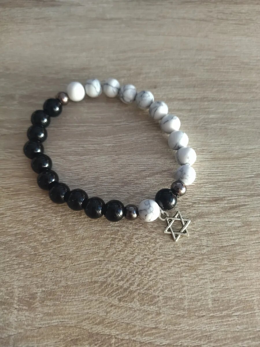 Браслет, гематит, агат