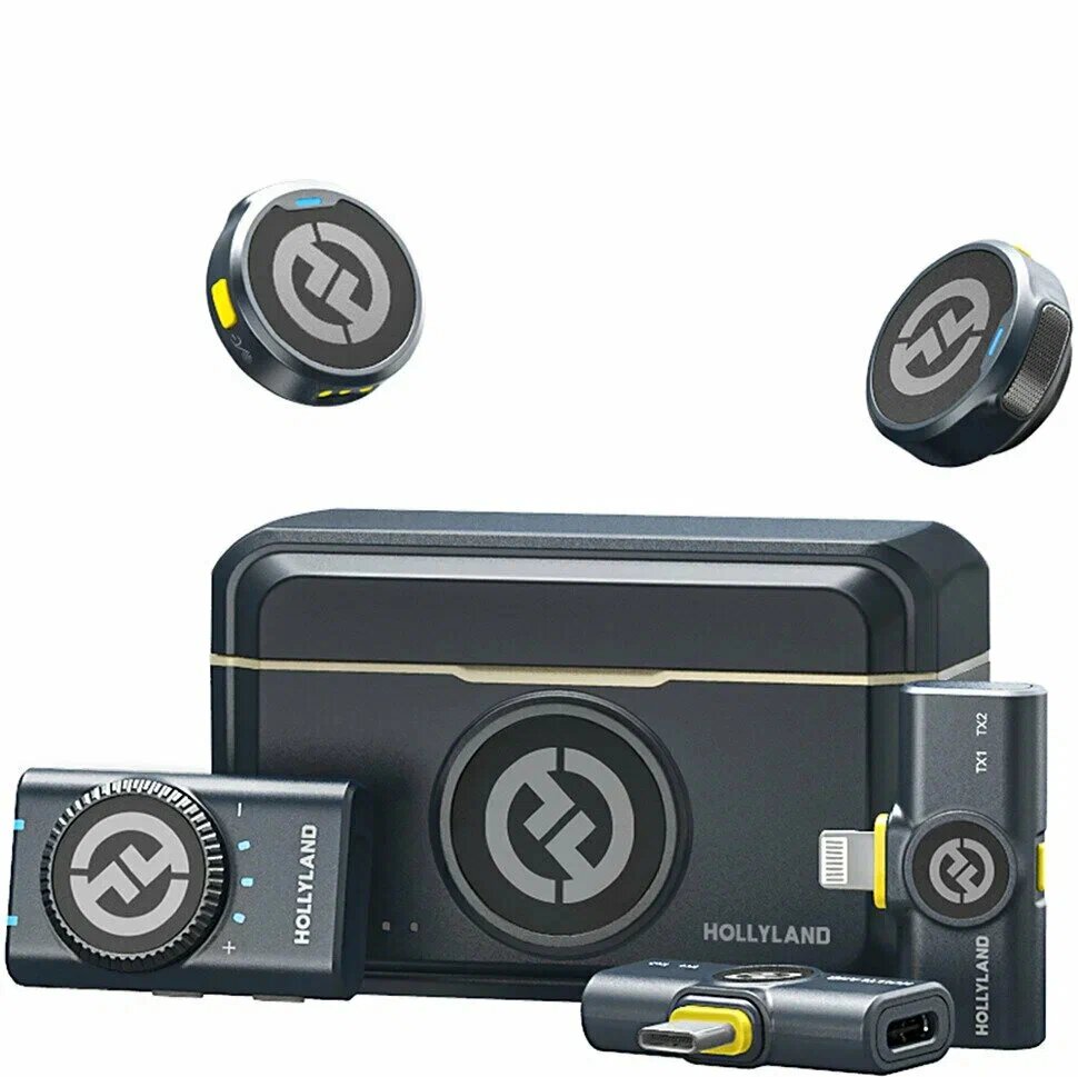 Радиосистема Hollyland Lark M2 Combo чёрный (mini jack 3.5, Usb-C, Lighting)