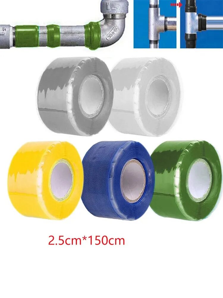 1 самоклеящаяся водонепроницаемая лента для ремонта водопроводных труб, герметизации и предотвращения протечек