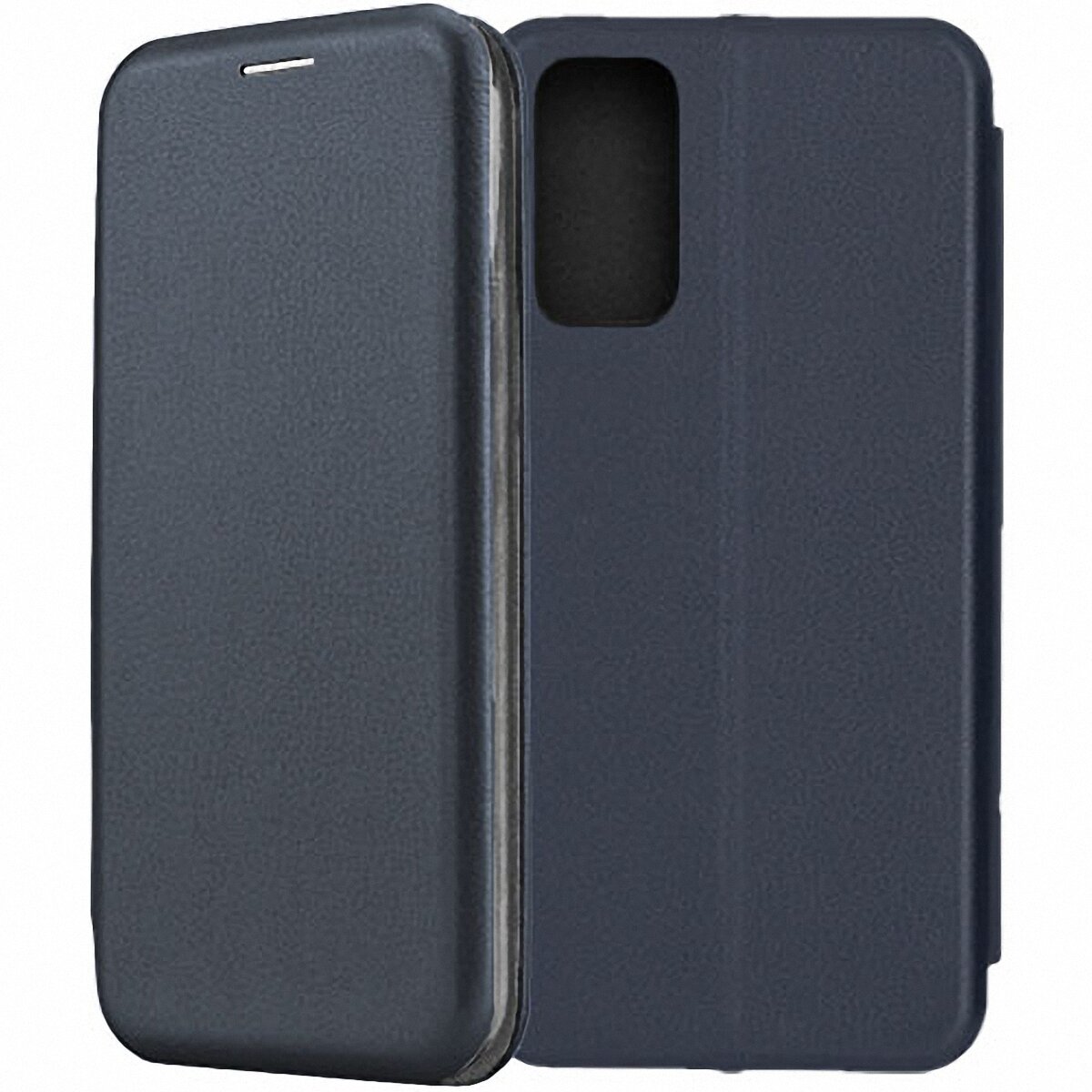 Чехол книжка для Honor 10X Lite темно-синий / подставка, отделение для карт