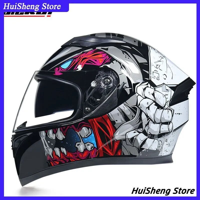 JIEKAI Мотошлем, цвет: оранжевый, размер: M