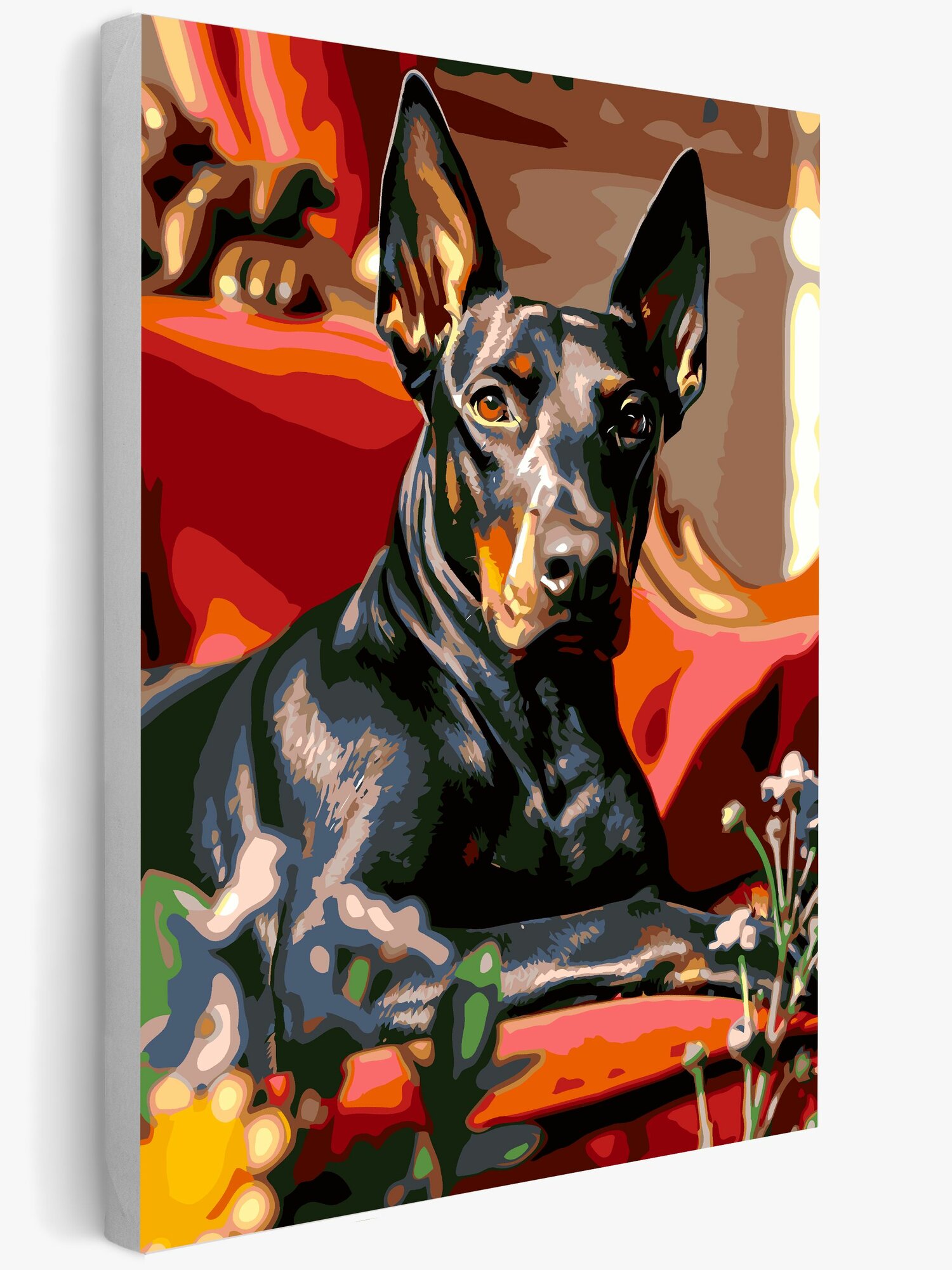 Картина по номерам доберман