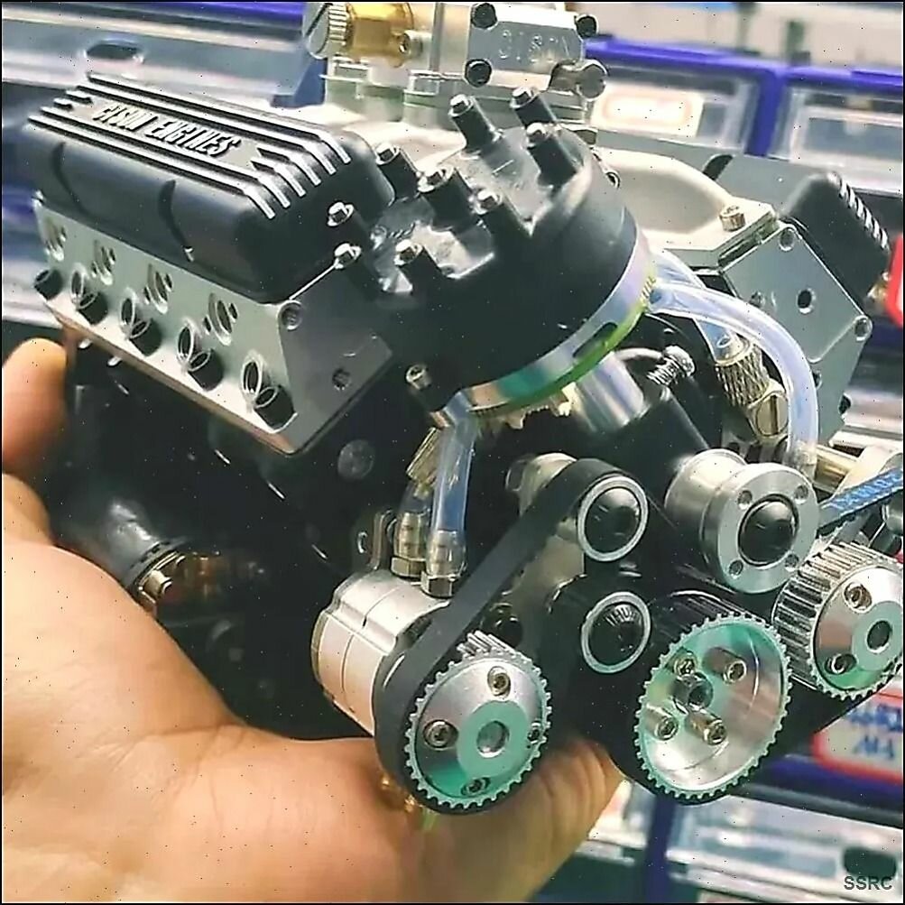 Бензиновый двигатель OHV V8 (1/6 масштаб) 44 см - Детальный конструктор для моделизма