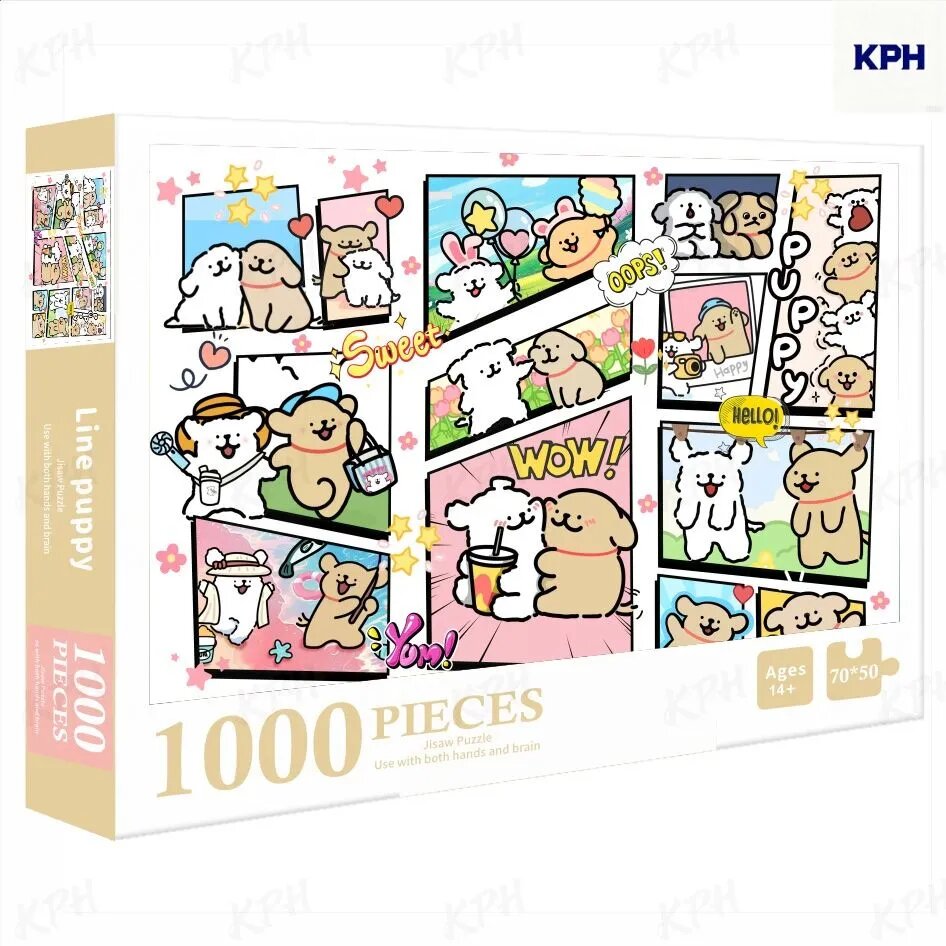 Линийная собачка Пазл 1000 деталей Игрушка для взрослых и детей DIY Подарок ручной работы